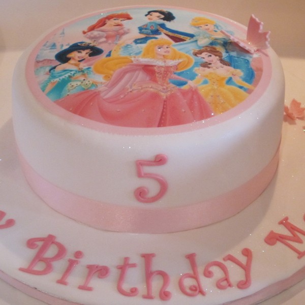 One Tier Disney Princess Birthday Cake | Neo Cakes